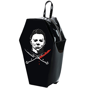 Halloween 2 Michael Myers Crossed Knives Coffin Backpack
