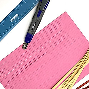 BAZIC Utility Knife Box Cutter 9 mm Blade, Rubber Grip Retractable Snap-Off Razor for Craft Cartons Boxes Office Home, 4-Pack