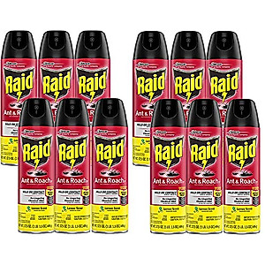 Raid Ant & Roach Killer Lemon Scent, 17.5 OZ (12)