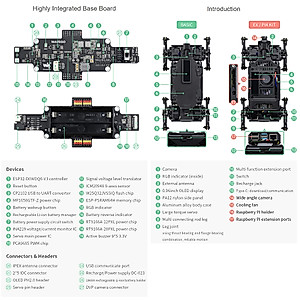 waveshare WAVEGO 12-DOF Bionic Dog-Like Robot Open Source for ESP32 and PI4B Facial Recognition Color Tracking Motion Detection Compatible with PI4B-4GB (Included) (26 Items)