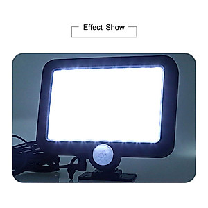 Solar Security Light, Solar Wall Lights Outdoor Flood Light - 120 LED PIR Motion Induction IP65 Waterproof, Up to 10 Hours Illumination,Easy-to-Install Split Solar Light for Front Door,Yard,Garage