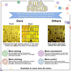 Champagne (Light Gold) Shimmer Wall Backdrop Panel - Birthday, Anniversary, Wedding Decorations, Engagement & Bridal Shower Party Decor | Glitter Bling Photo Backdrops Sheets （30 pcs (5×6 FT）