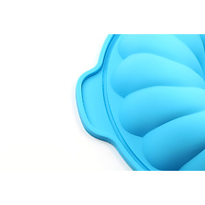 AILEHOPY Silicone Bundt Cake Pan - 8-10Inch Round Fluted Tube Cake Baking Molds，Non-stick Food Grade Silicone Mold For Gelatin, Bread, Jello, Chiffon, 2Pack