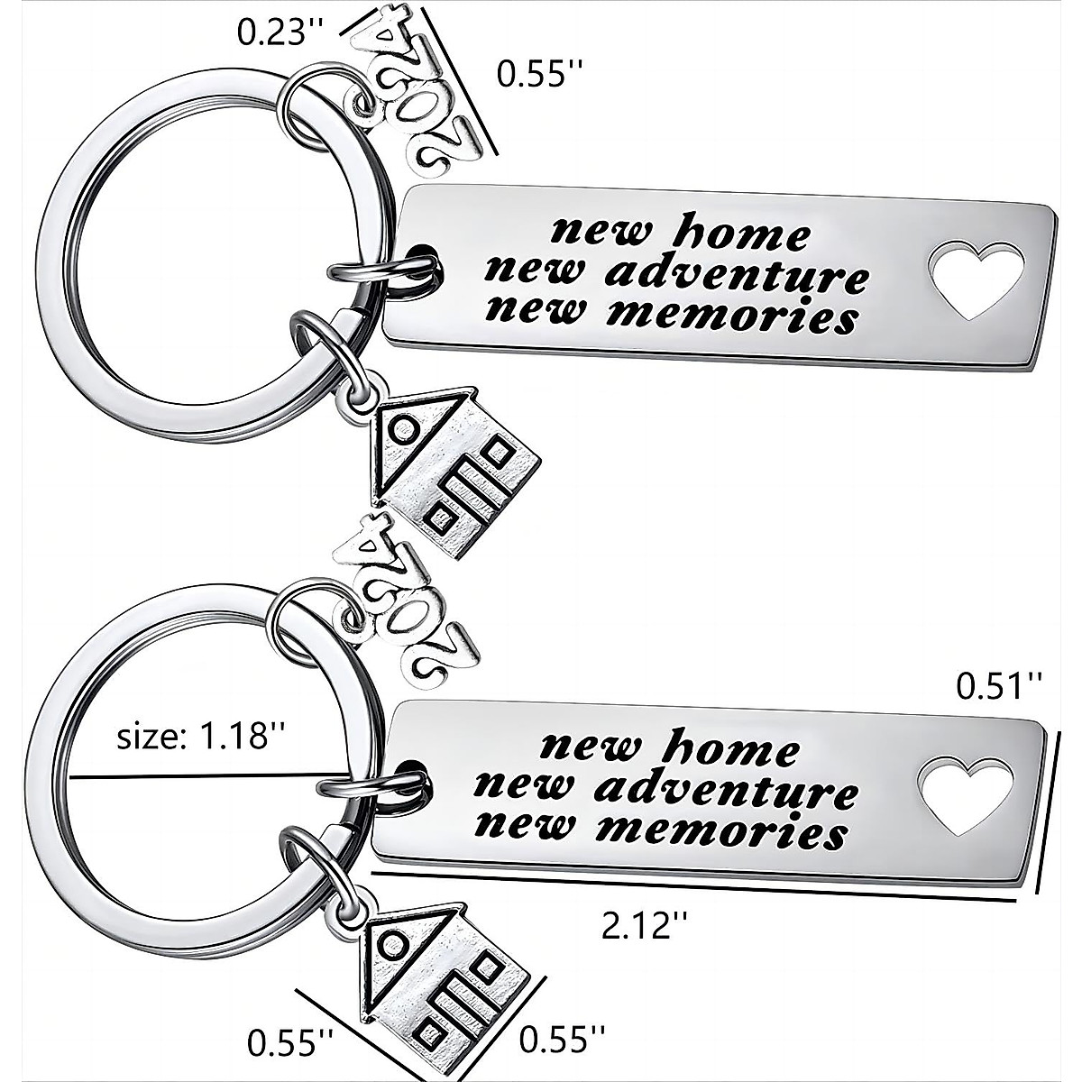 2024 Housewarming Gifts New Home New Memories Keychain Going Away Gifts for Women Friends Neighbor Family Sister Moving to Beach House Apartment Homeowner Key Chain
