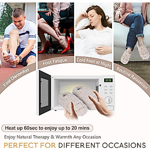Suzzipad Microwavable Heated Slippers and Foot Warmers for Women & Men, Feet Warmer for Cold Feet, Microwave Slippers for Plantar Fasciitis, Achilles Tendinitis, Ankle Pain Relief, L, Unscented