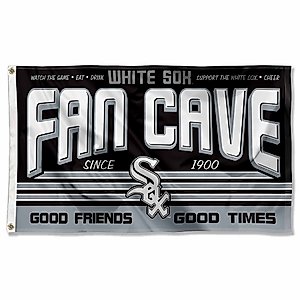 Chicago White Sox Fan Man Cave Banner Flag