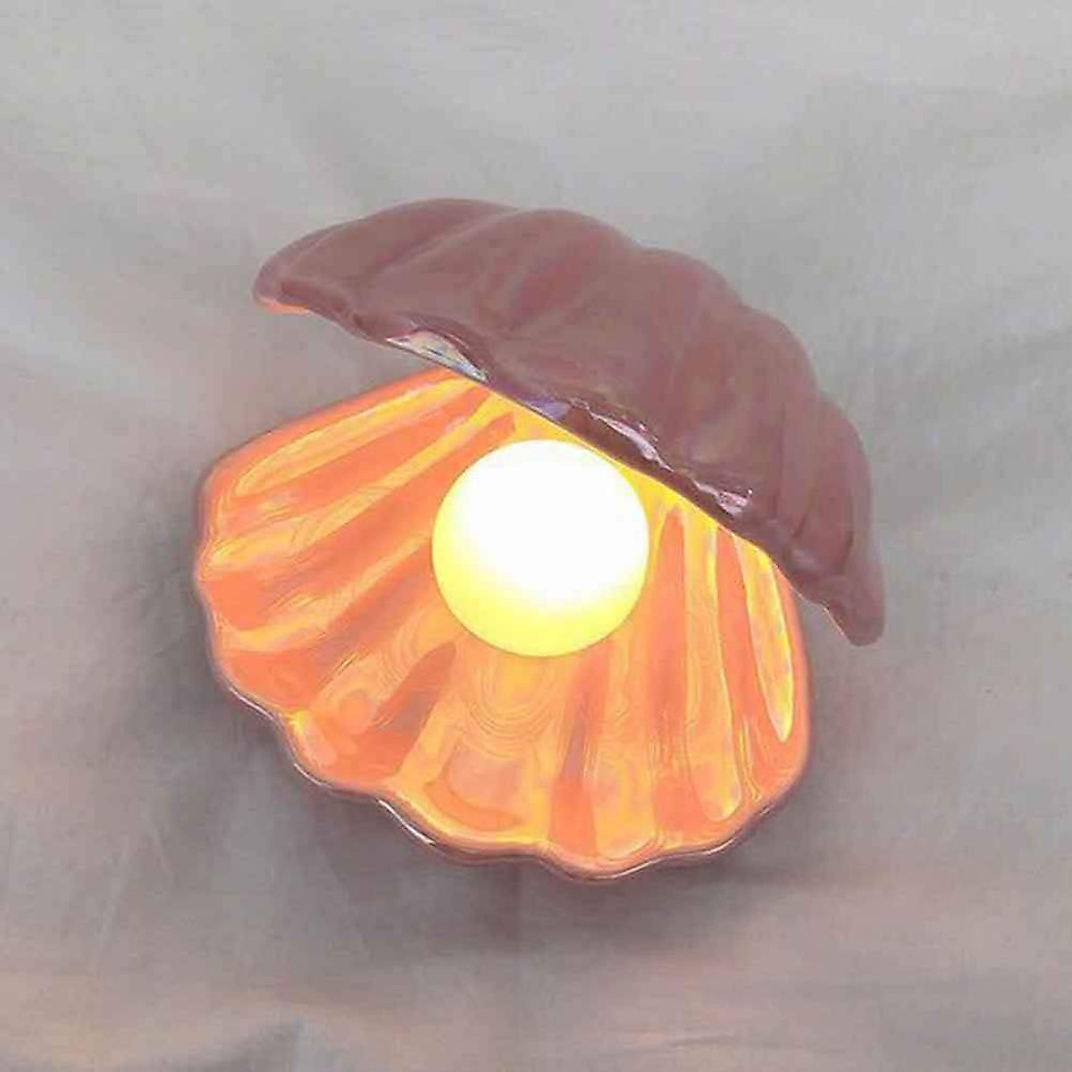 Shell Pearl Light LED in Shell Light Clamshell Pearl Lamp Tabletop Decorations for Home