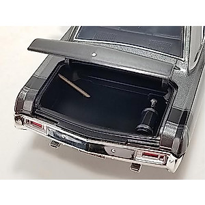 1970 Dart Street Fighter Bullseye Dark Gray Metallic with Black Hood and Tail Stripe Limited Edition to 264 Pieces Worldwide 1/18 Diecast Model Car by Acme A1806408