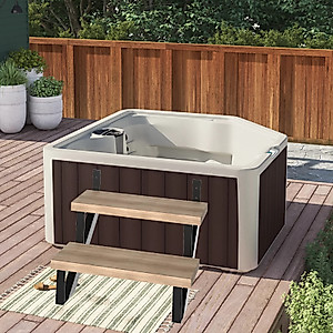 Doniks Steel Stair Step Riser -2 Step for Deck Height 19.5 Inches Metal Stair Stringer Step Stringer Support Connector Frame Hanger Bracket