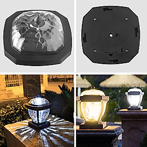 Solar Light Courtyard Villa Home Post Cap Light Waterproof Super Bright Garden Outdoor Pillar Light