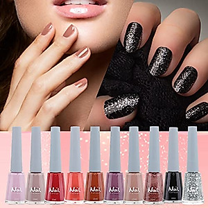 No Need To Bake Oily Non Peelable Nail Polish Popular Color Nude Cherry Jelly Transparent Nail Enhancement 10ml Peal off Nail Polish (B, One Size)