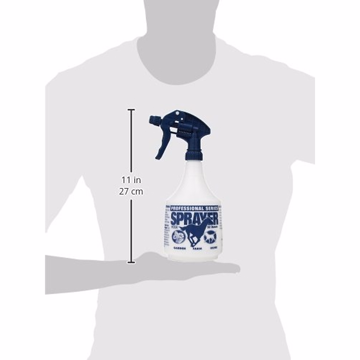 Little Giant® Professional Spray Bottle | All Purpose General Use Spray Bottle | Horse Spray Bottle | Heavy Duty Spray Bottle | 32 Ounces | Blue