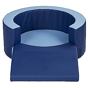 Factory Direct Partners 10422-NVPB SoftScape Lil Personal Space, Cozy and Safe Foam Retreat for Babies and Toddlers to Read, Snack, or Relax - Navy/Powder Blue