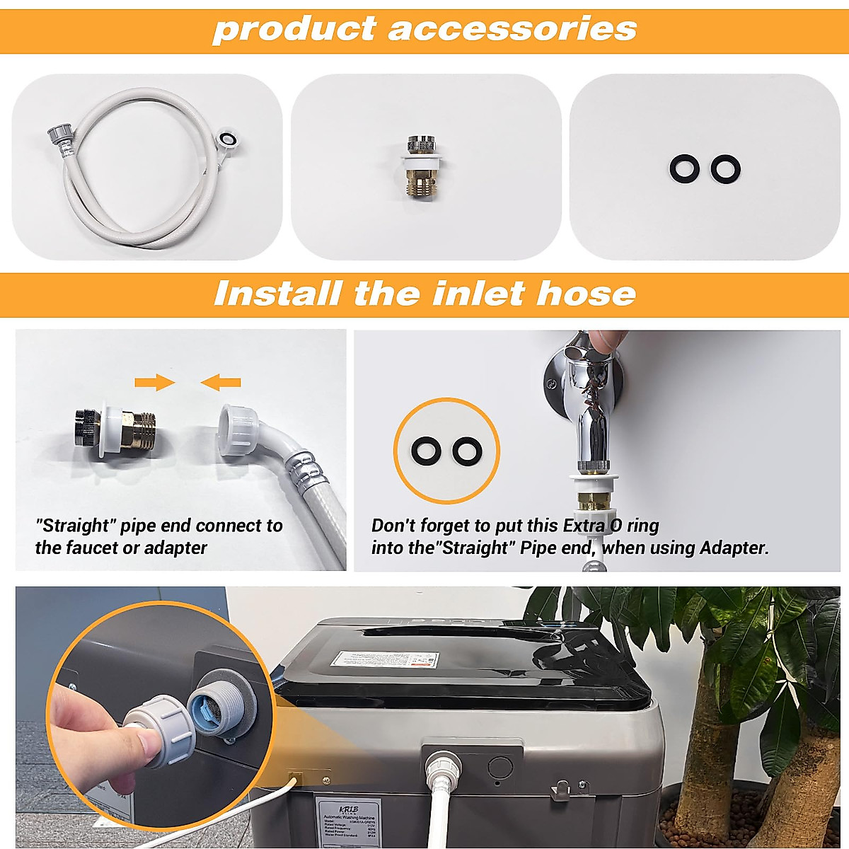 BORCOLO Portable Washing Machine, 17.7lbs Full-Automatic Small Washing Machine for Apartment, 10 Wash Programs with Drain Hose Dorm Size Portable Washer for RV, Home, College, Grey