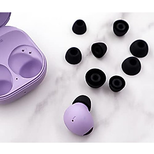 6 Pairs Galaxy Buds 2 Pro Ear Tips Buds Eartips, S/M/L Replacement Soft Silicone Rubber Flexible Gel Earbuds Earplug Fit in Case Compatible with Samsung Galaxy Buds 2 Pro 2022 Release - Graphite