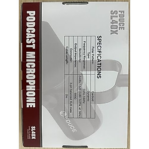 FDUCE SL40X XLR Dynamic Microphone for Vocal Recording, Podcasting, Gaming, Live Streaming&Broadcasting, All Metal Cardioid Mic, Voice-Isolating Technology -Black