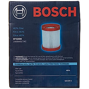BOSCH VF320H HEPA Filter for 18V 2.6-Gallon Wet/Dry Vacuum Cleaner