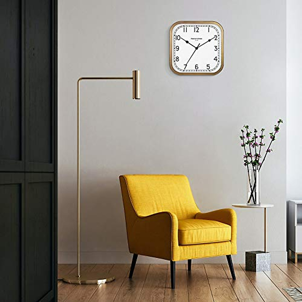 Vintage 10" Anton Square Clock - Silent & Elegant