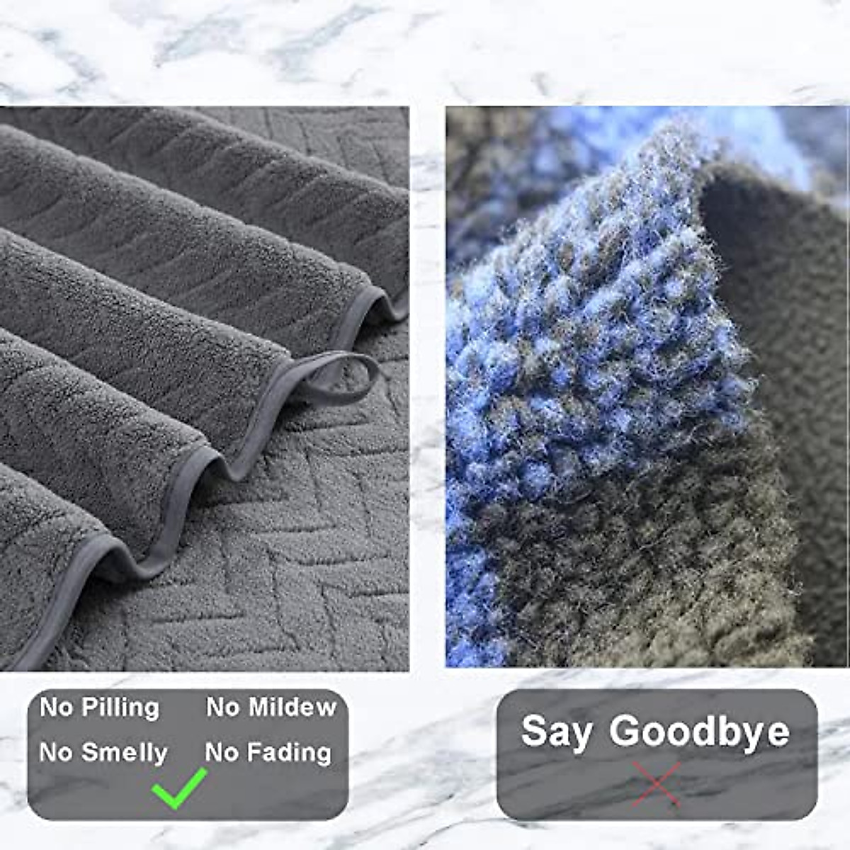 Ferdilan 8 Pack Gray Bath Towel Set, 2 Extra Large Bath Towel Sheets, 2 Hand Towels and 4 Washcloths Ultra Soft and Absorbent Chair Towels for Bathroom, Quick Dry Towel for Home Hotel