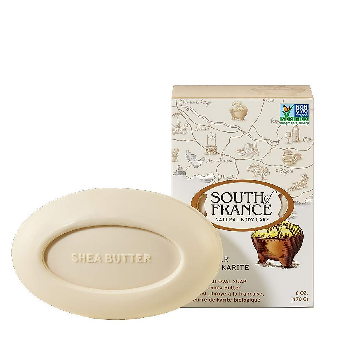 South Of France Bar Soap - 6 Fragrance Variety Bundle, 6 Ounce Bars In Sanisco Box