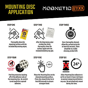 Mob Armor MobNetic Stixx - Phone Holder for Your Car, Magnetic Phone Mount for Trucks, Jeeps, and More - 90º Tilt & 360º Rotation, Compatible with iPhone & Android Smartphones