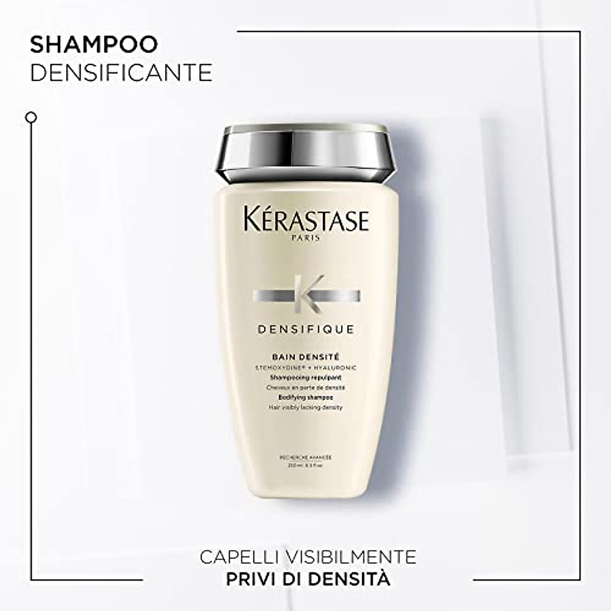 KERASTASE Densifique Densité Shampoo | Thickening & Strengthening Shampoo | Removes Build-Up & Adds Shine | With Hyaluronic Acid | For Fine, Thin & Thinning Hair | 8.5 Fl Oz