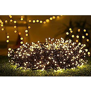 Upgraded Solar String Lights Outdoor Waterproof 300LED 75.5ft Solar Christmas Lights 8 Modes Warm White Solar Lights Outdoor for Gardens, Wedding, Party, Christmas, Outdoor Decorations