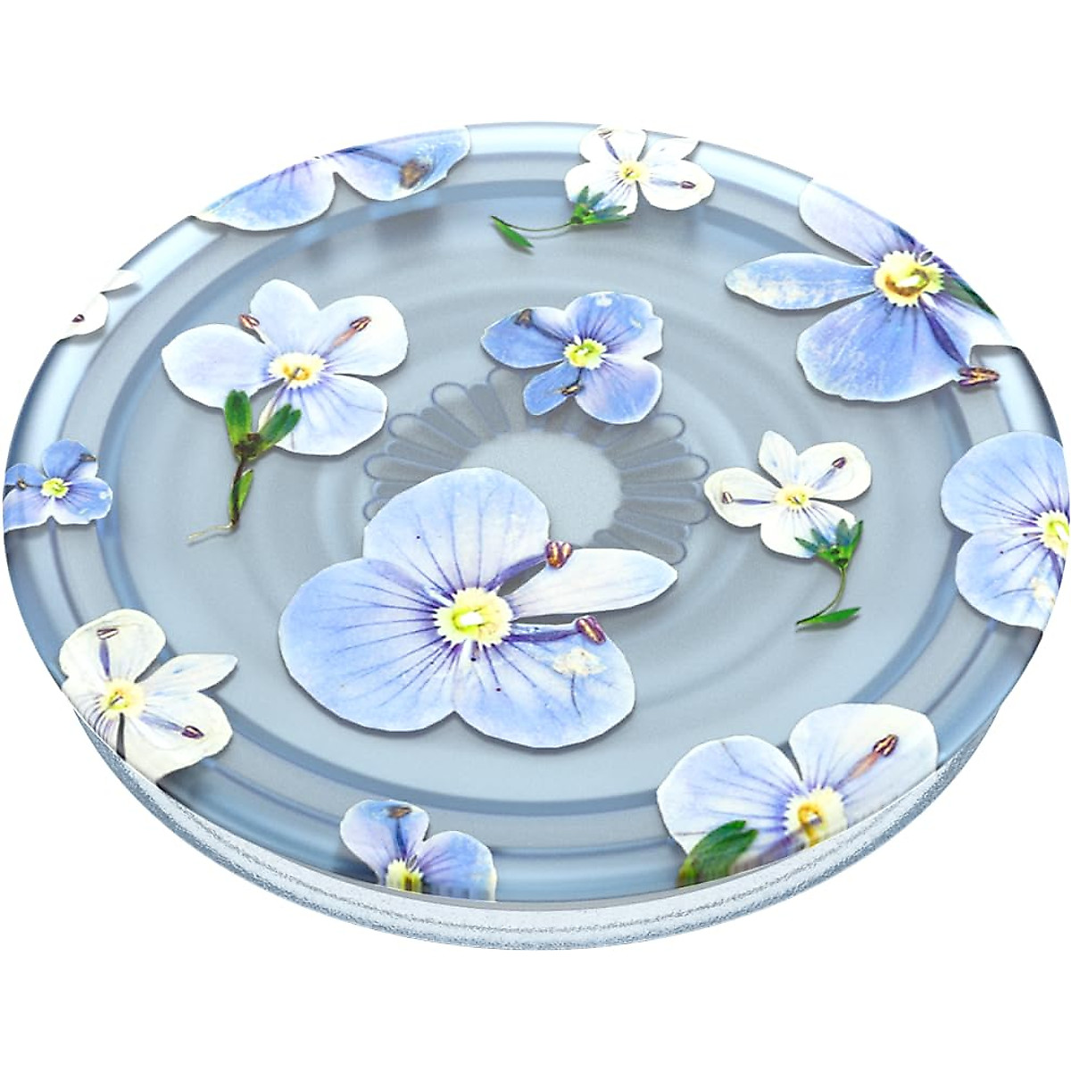 PopSockets Plant-Based Phone Grip with Expanding Kickstand, Eco-Friendly PopSockets for Phone - Translucent Blue Fields