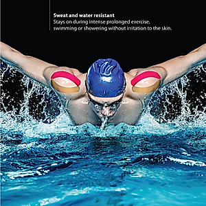 3-PACK Kinesiology Tape Pro Athletic Sports. Knee, Ankle, Muscle, Kinetic Sport Dynamic, Physical Therapy. Strong-Rock Breathable h2o Resist Cotton.Roll,pre-Cut 10 in Strip - Black