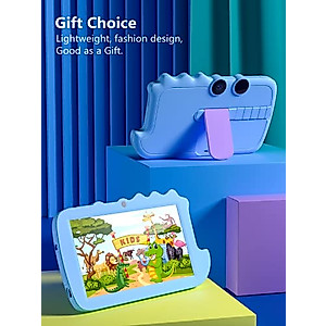 COOPERS 7 inch Kids Tablet Android 11 Tablet for Kids, 2GB RAM + 32GB ROM Toddler Tablet PC for Children, IPS Touch Screen, Dual Camera, Dual Speaker, WiFi Computer Tablet, Light Blue