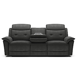 POVISON Smart 84.05'' Power Reclining Sofa for Living Room Modern Comfy Sofa Recliner Couches Sleeper with Dropdown Console Drawer USB Charging Port