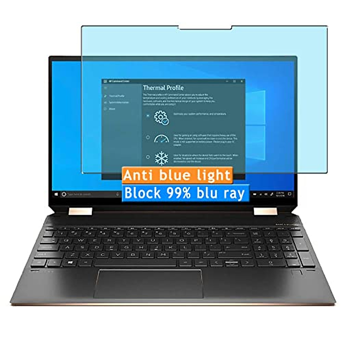 Vaxson 2-Pack Anti Blue Light Screen Protector, compatible with HP Spectre x360 15-eb0000 2 in 1 15.6" TPU Film Protectors Sticker [ Not Tempered Glass ]