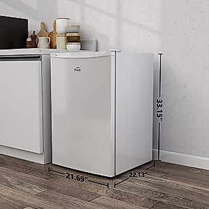 Walsh WSF31UWED Small Deep Compact Freezer, Adjustable Mechanical Temperature Control, 3.1 Cu.Ft, White