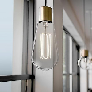 Feit Electric ST19 Vintage Edison LED Light Bulb, 40W Equivalent, Dimmable, 2700K Soft White, E26 Base, Clear Glass Thin Filament Lighting Bulbs, 15,000-Hour Lifetime, ST1940/927CATFIL/2, 2 Pack