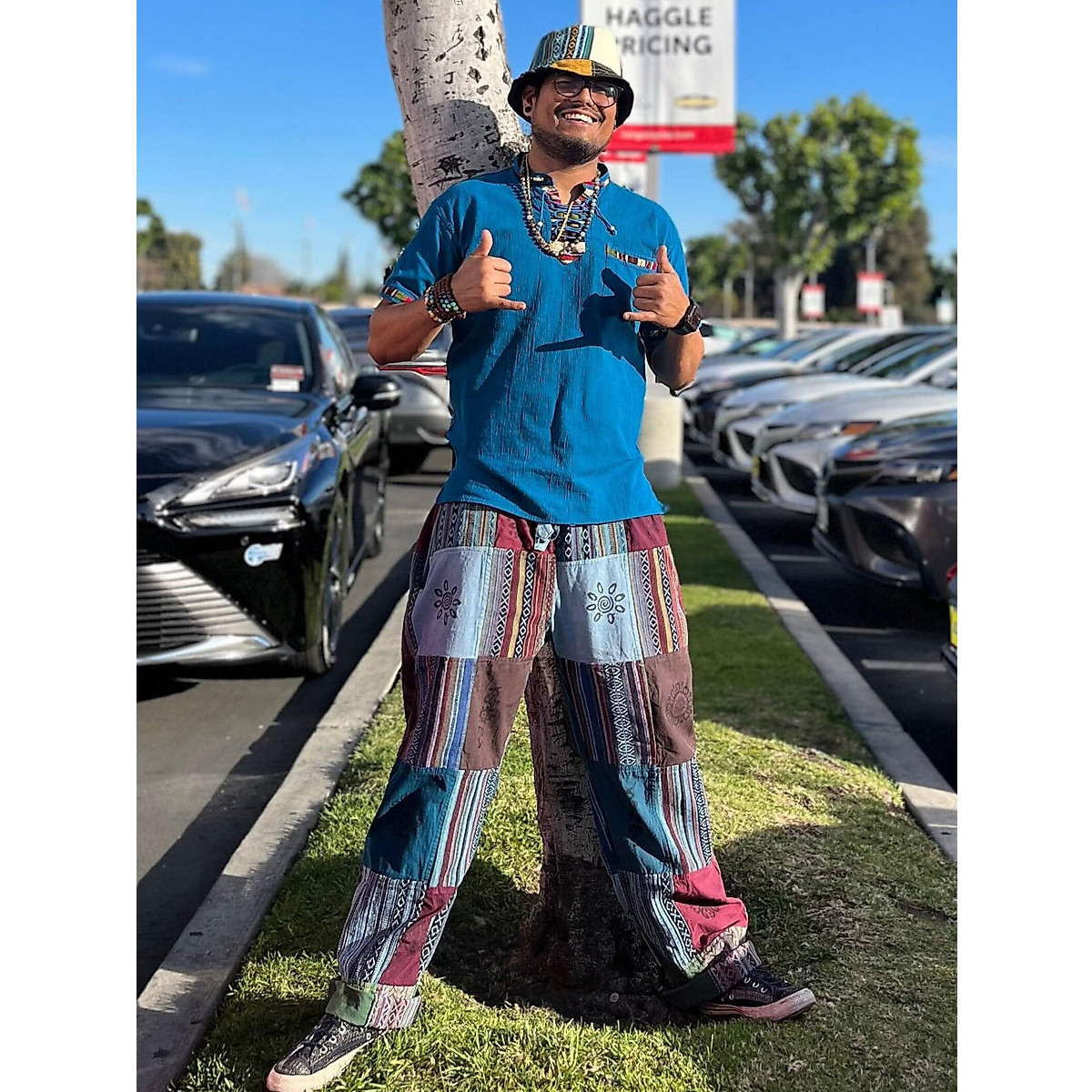 Patchwork Hemp Bucket hat with Secret Pocket, Hippie hat, freespirit Fabric, Handmade Patchwork hat, Organic THC Free Hemp Multi