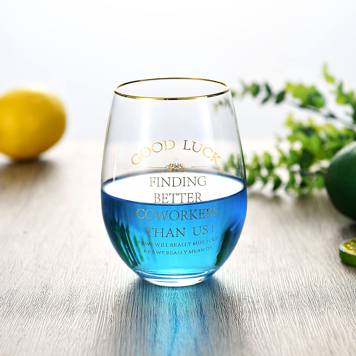 MOMRNTAIL Funny Coworker Leaving Gifts for Woman Man Farewell Gifts Going Away Gift New Job Gift For Coworker 15 Oz Wine Glass Good Luck Findding Better Coworkers Than Us