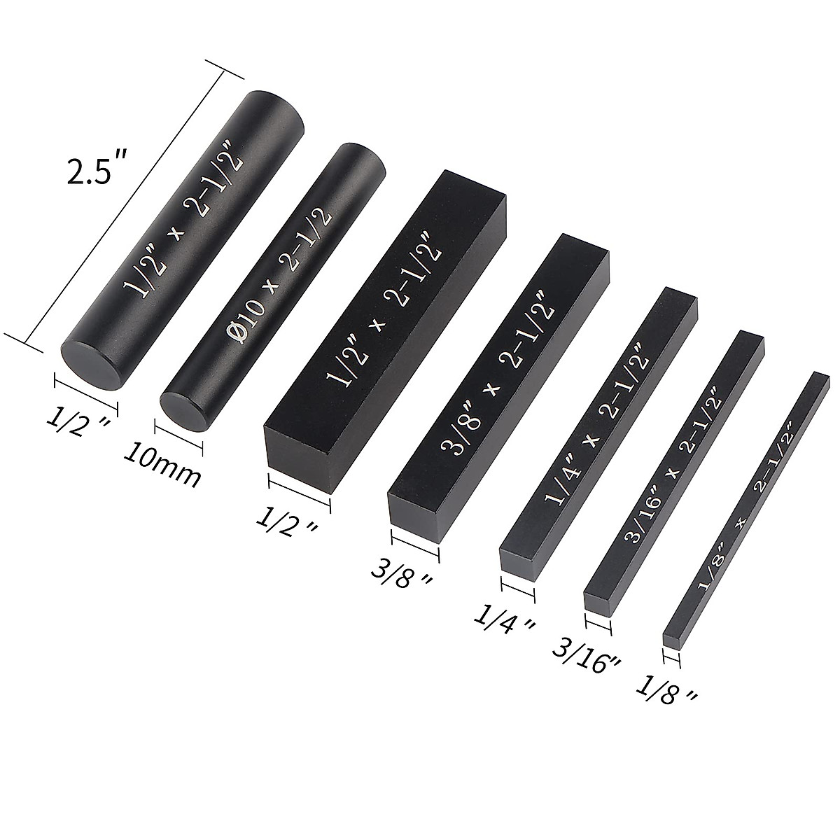 EANOSIC Setup Blocks Height Gauge Set, 7pcs Precision Aluminum Setup Bars for Router and Table Saw Accessories Woodworking Set Up, Bars Include Laser Engraved Size Markings