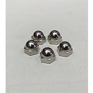 (50) 10-32 Brass Nickel Plated Acorn Chrome Dome/Cap Hex Nut #10 x 32 10/32
