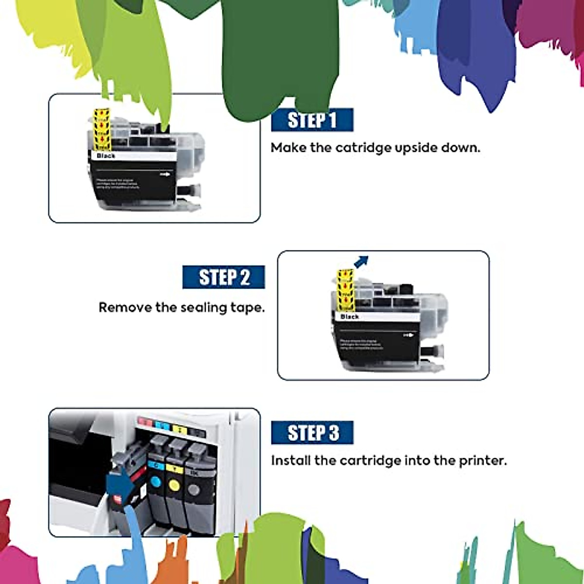 LC 402 XL Ink Cartridge Replacement for Brother LC402XL, 402 Inkjet Cartridge Used for MFC J5340DW J6740DW J6540DW J6940DW Printer 2*BK+1*C M Y