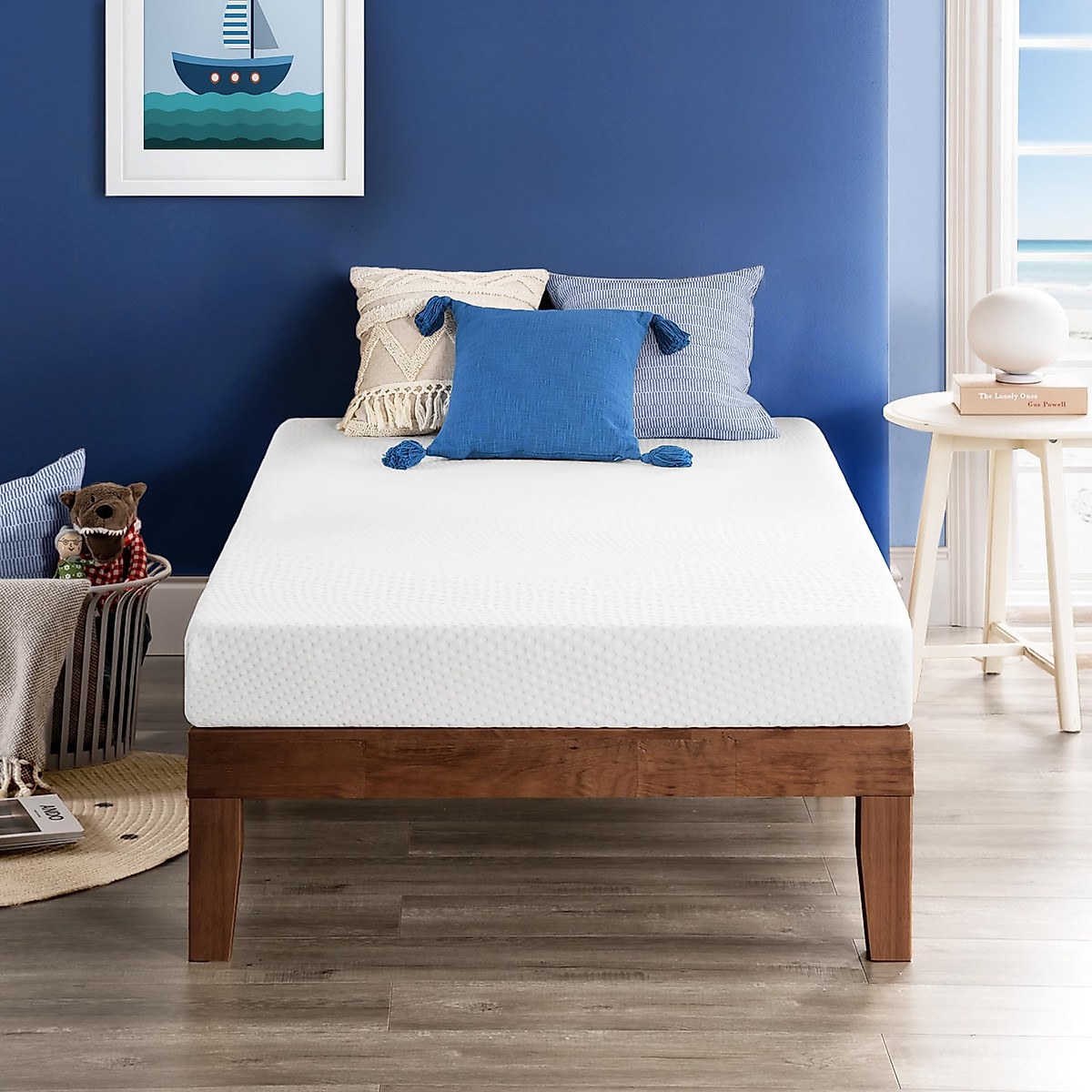 Best Price Mattress 5 Inch Twin Mattress, Cooling Gel Memory Foam Mattress for Kids and Adults, Medium Firm Mattress, Bed-in-A-Box, White