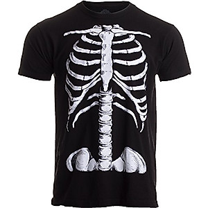 Skeleton Rib Cage | Jumbo Print Novelty Halloween Costume Unisex T-Shirt-Adult,M Black