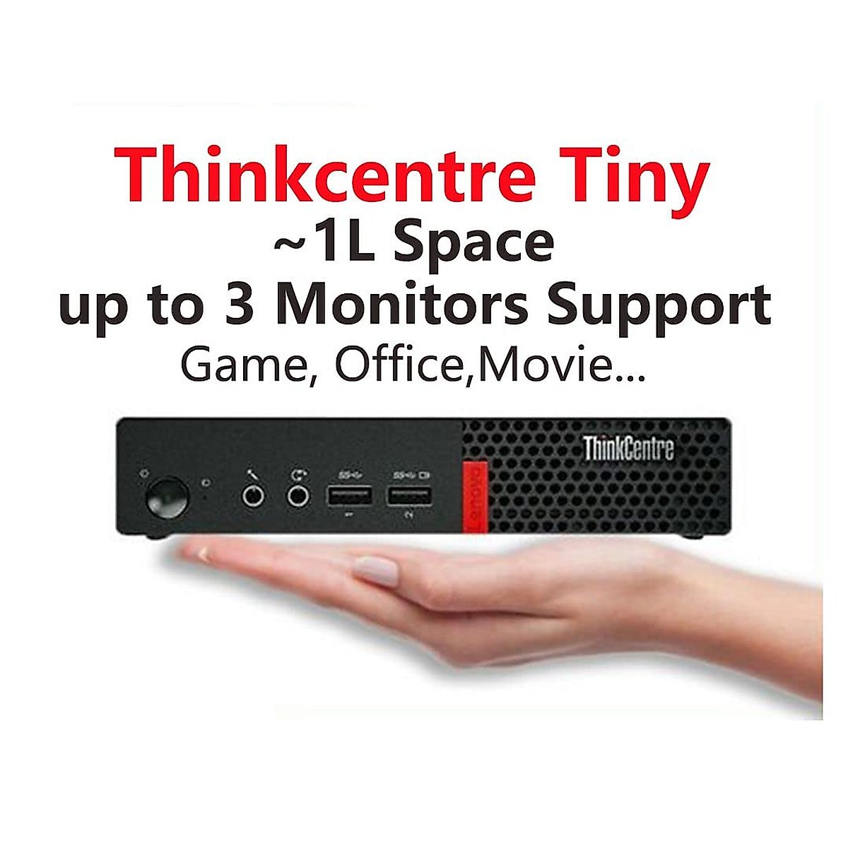 Lenovo ThinkCentre M710q Tiny Desktop Intel i7-6700T Up to 3.60GHz 32GB RAM New 1TB NVMe SSD Built-in AX210 Wi-Fi 6E Bluetooth HDMI Wireless Keyboard and Mouse Windows 10 Pro (Renewed)