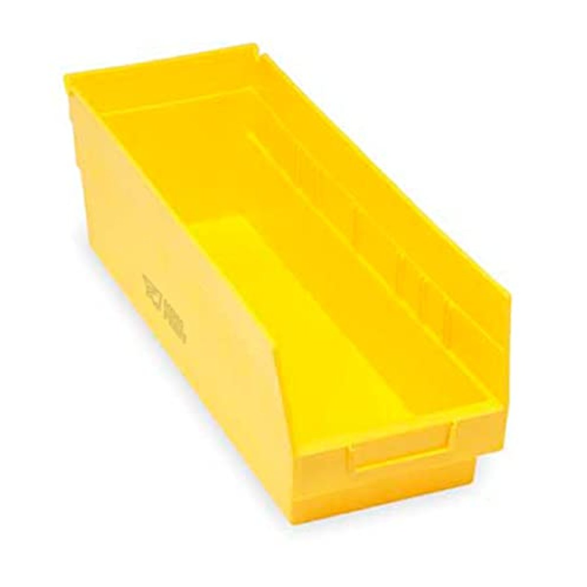 MDMprint Shelf Storage Bin, Yellow, Polypropylene, 17 7/8 in L x 8 3/8 in W x 6 in H, 50 lb Load Capacity