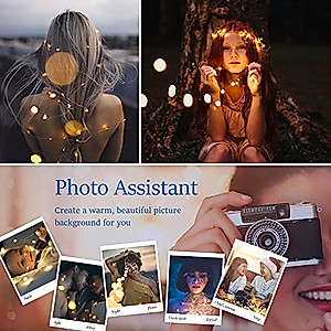 UPOOK Solar String Lights, 100LED Copper Wire Solar Fairy Lights 33Ft 8 Modes Waterproof Outdoor String Lights for Christmas Party Wedding Decoration Patio Garden Yard 2 Pack (Warm White 100LED)