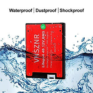 VNSZNR LiFePO4 BMS 4S 12V 30A Lithium Iron Phosphate Battery Management System PCB Protection Board with Balance Leads Wires for LiFePO4 3.2V Cells Battery Pack