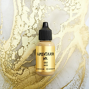 KAMENSKAYA Metallic Alcohol Ink Set: Gold Alcohol Ink, 3 pcs 0.51 fl oz (15 ml) Each