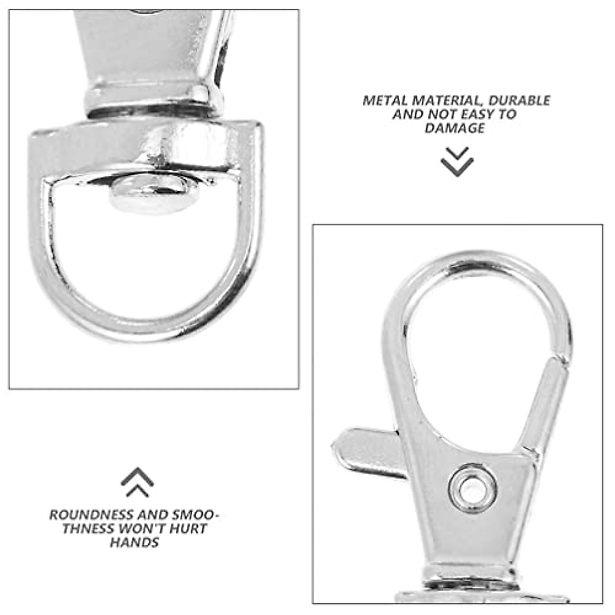 Ipetboom Puppy Cage Birds Cage Metal Hook Clip 40Pcs Trigger Snap Hooks Anti- Escape Pet Bird Cage Door Buckle Lock Claw Trigger Open Birds Cage Accessories Multitool Key