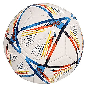 Keenso Colorful Soccer Ball, Nylon Winding Yarn Durable Adult Soccer Ball for Lawn (15~16cm / 5.91~6.3in)