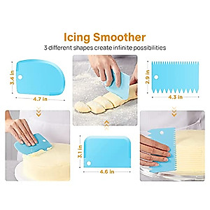 Kootek 42pcs Piping Bags and Tips Set, Cake Decorating Supplies Kits for Baking with 30 Numbered Frosting Icing Tips, 2 Reusable Pastry Bags, Easy Carry Storage Box and Other Baking Tools