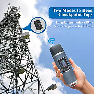 JWM Security Guard Patrol System Long Range RFID Reader with Download Station, 2.4G Tag for Remote Patrol, Flashlight, Free Cloud Software